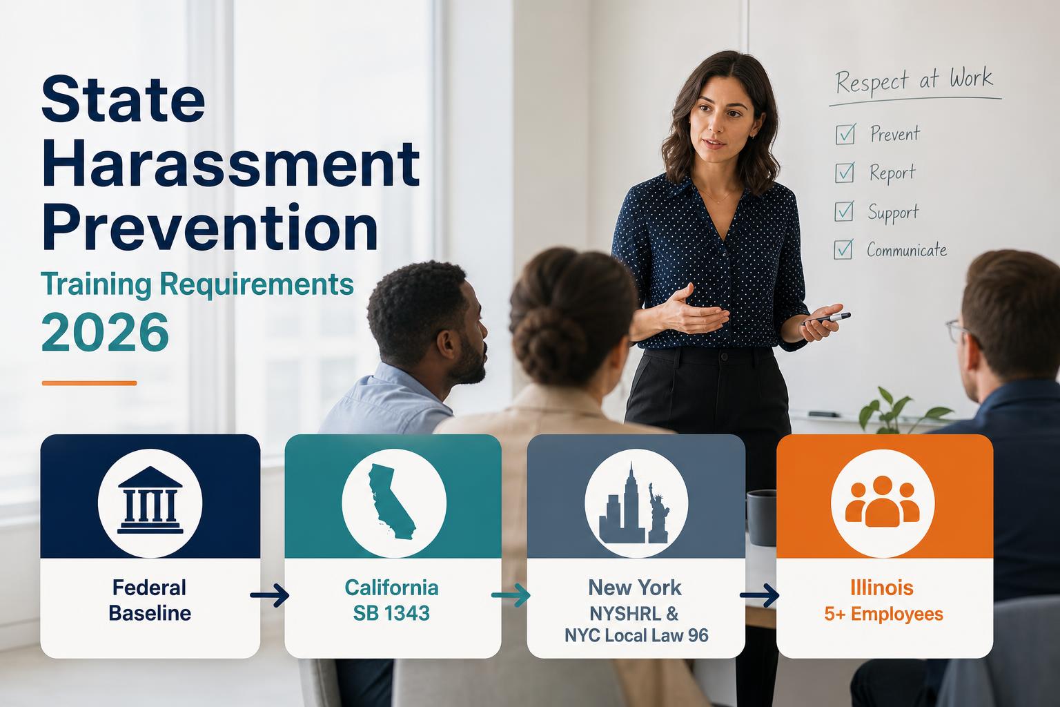 State Harassment Prevention Training Requirements 2026 | TIQPlus US